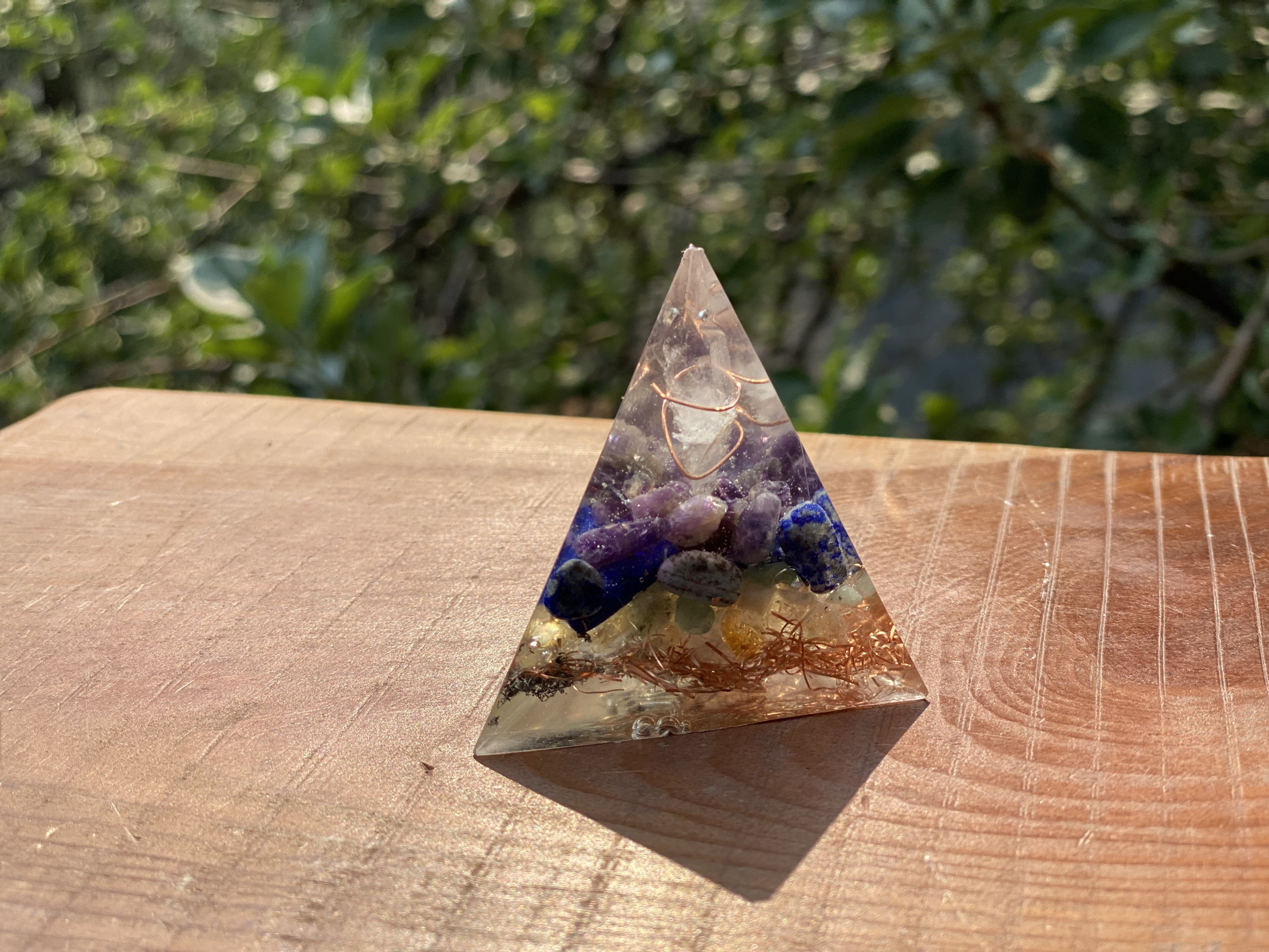 Small Chakra Pyramid- 3 sided – OrAgonite